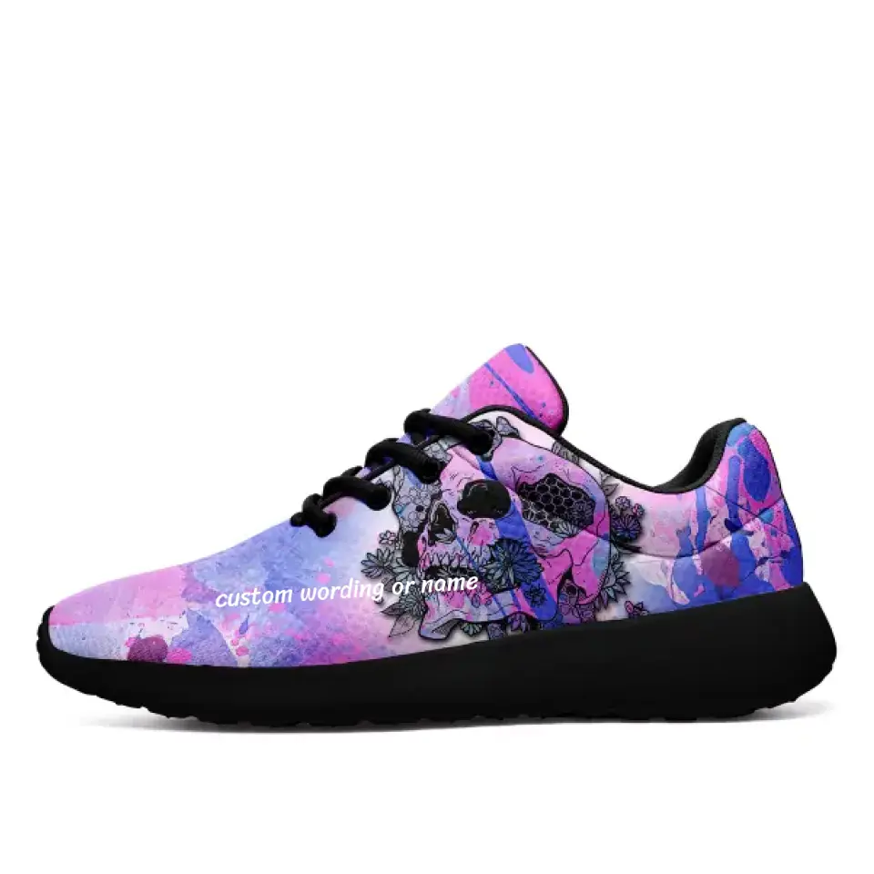 Personalized NL Shoes with Black and White Soles, Infused with a Spook